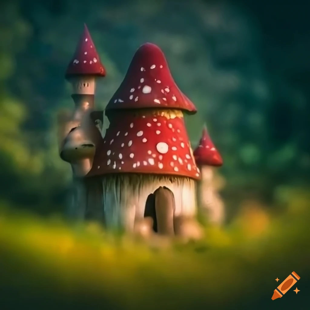 A beautiful mushroom-castle