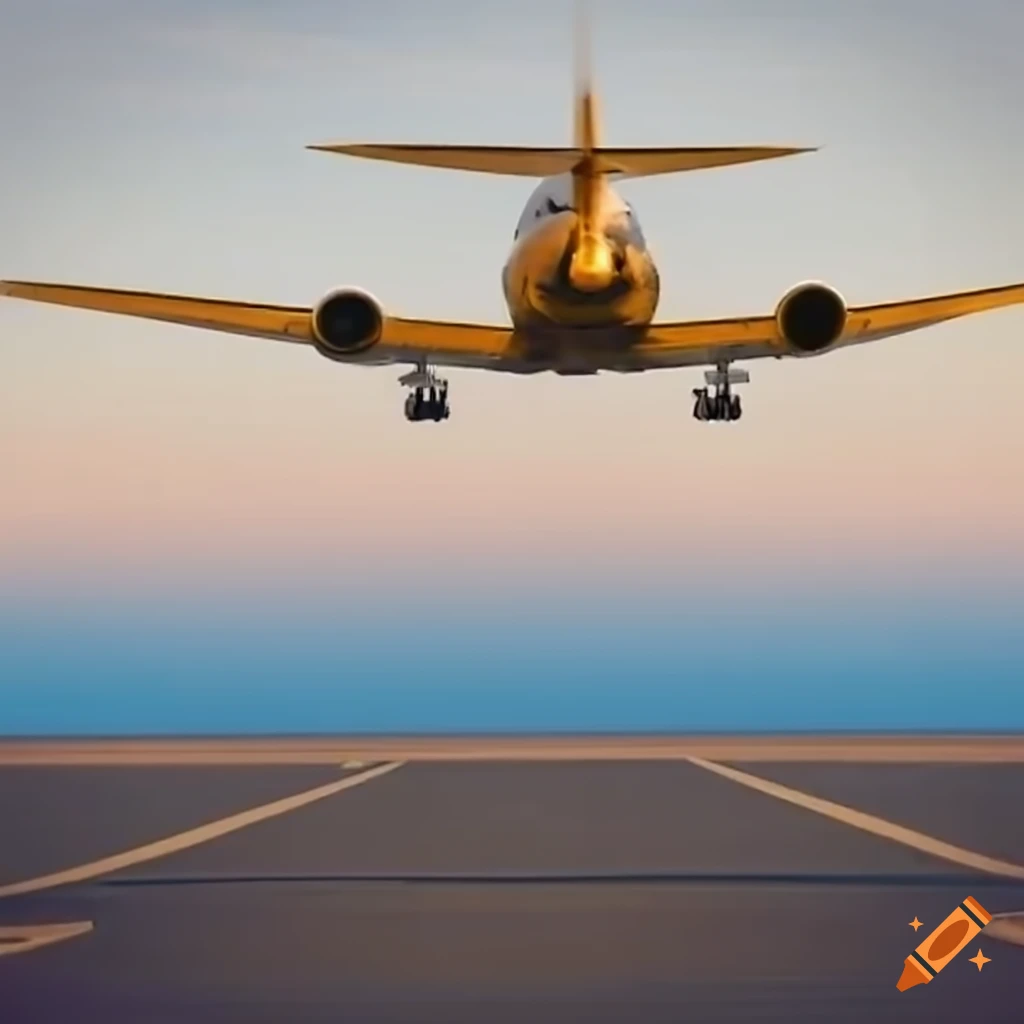 Plane taking off on Craiyon