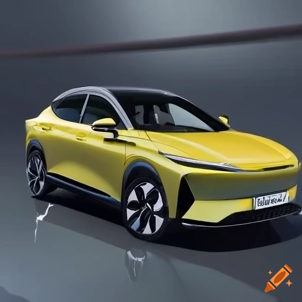 The yellow 2024 BYD Lei EV Mid-Size Fastback Crossover Sedan draws ...