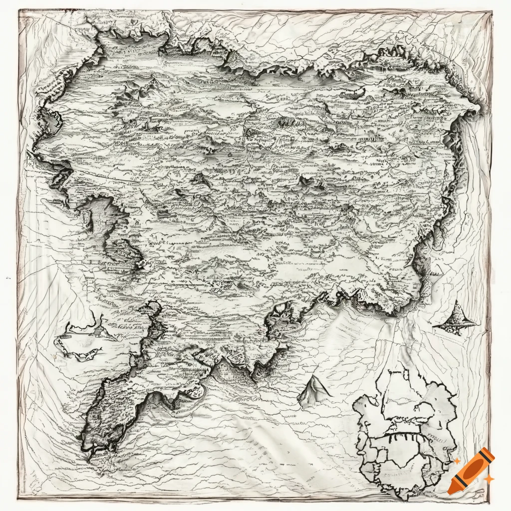 Fantasy map on Craiyon