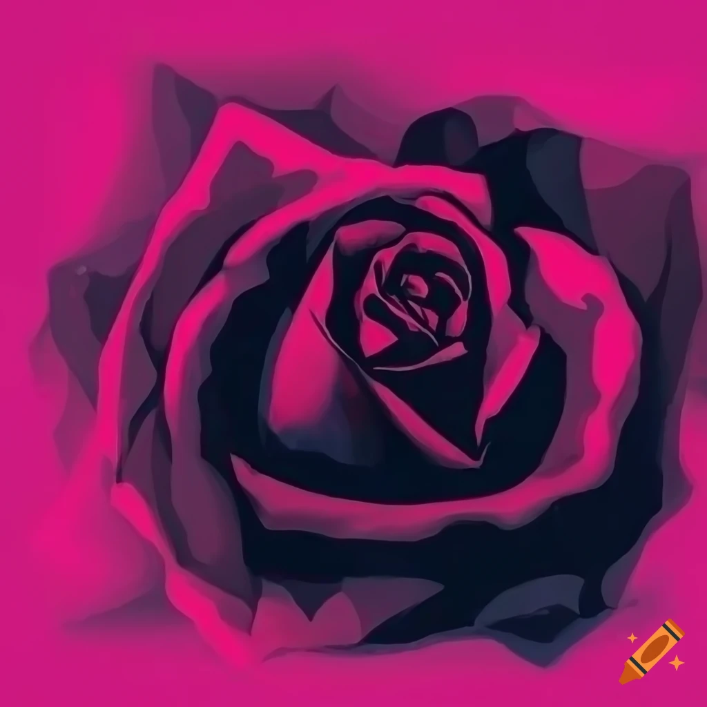 Pop-art rose with checkered background and volumetric light, detailed ...