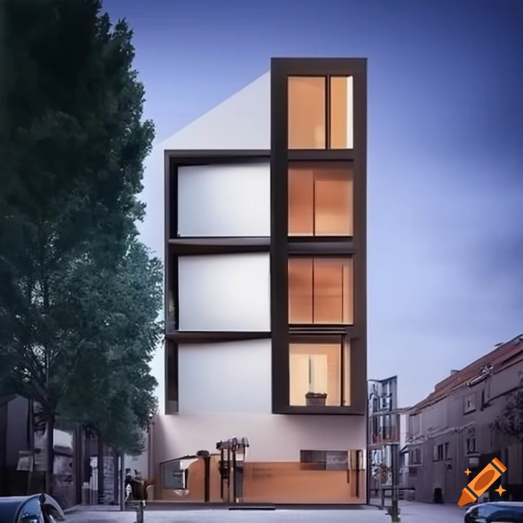 L-shaped facade design