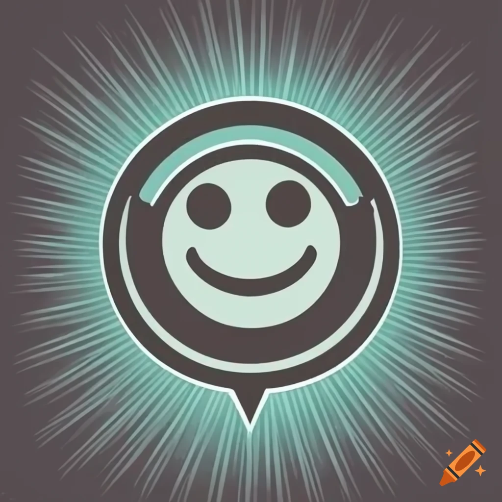 Talk stream logo with a smiling face in retro art on Craiyon