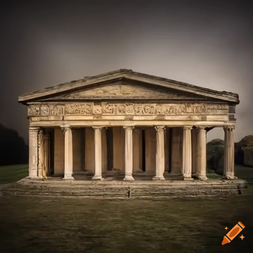 Roman temple in britain during the roman era on Craiyon