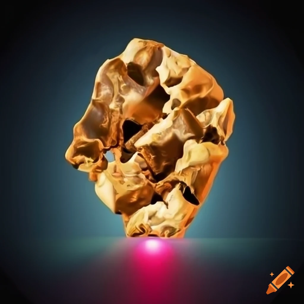 An icon of a microscope showing an enlarged nugget on Craiyon