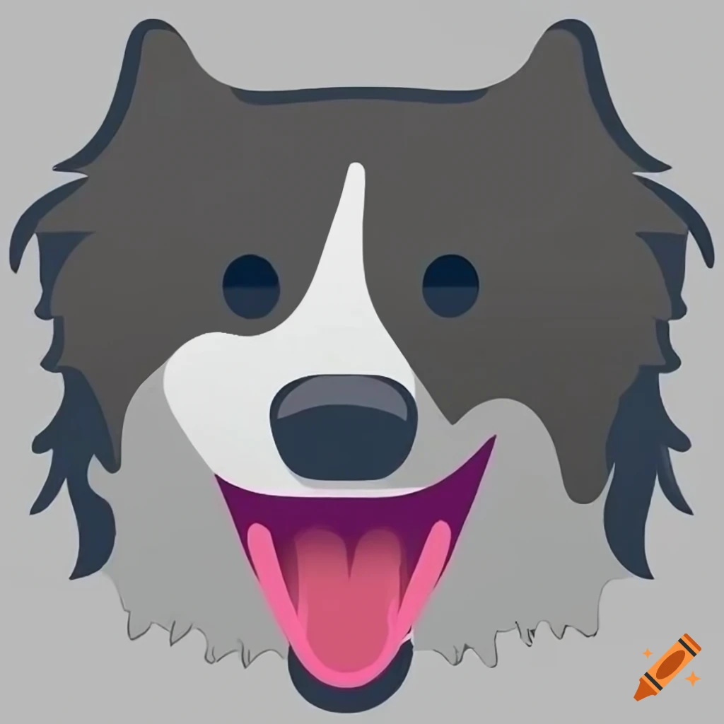 Border collie emoji on Craiyon