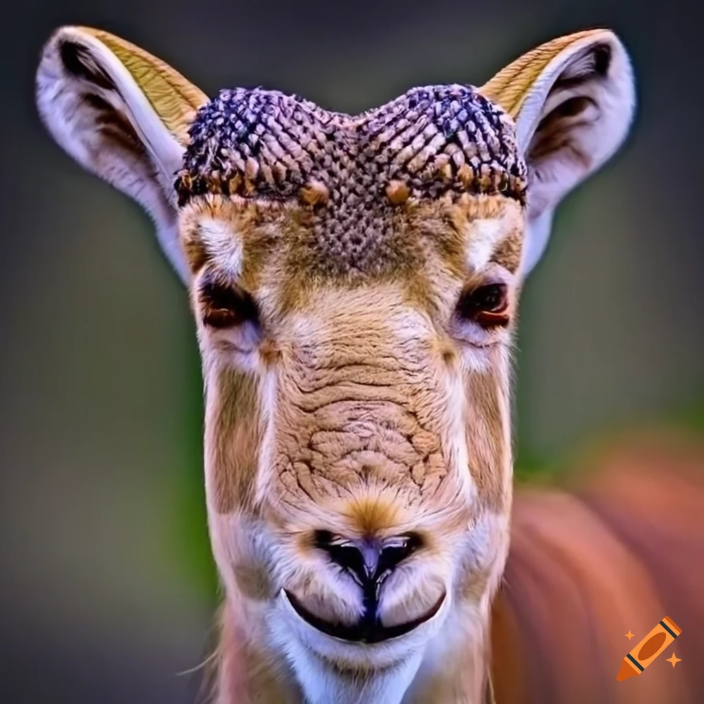 Saiga saiga saigini saiga tatarica capra tatarica head and chapan or ...