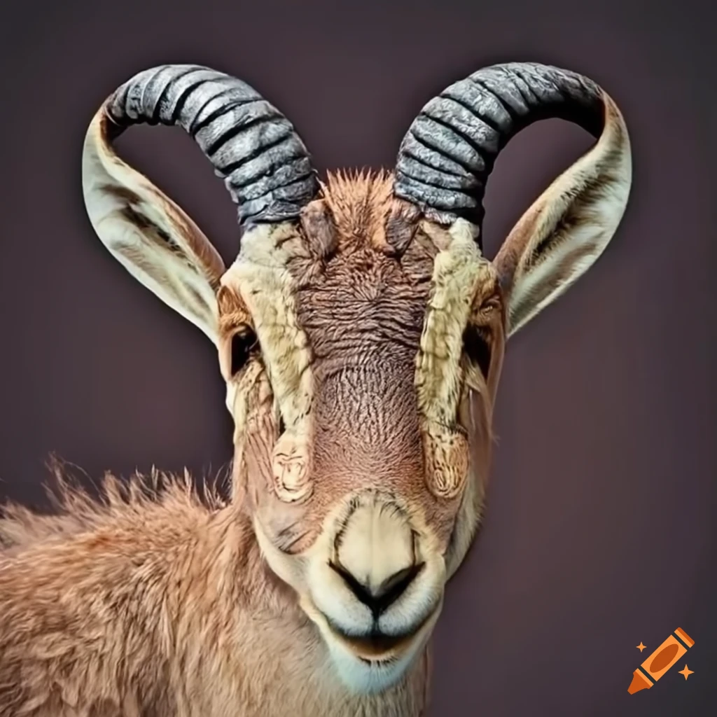 Saiga Saiga Saigini Saiga tatarica Capra tatarica head and chapan or ...