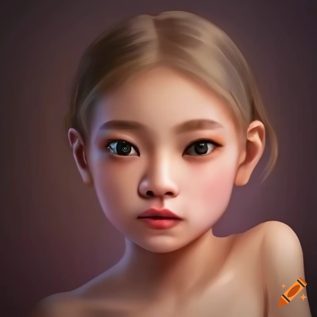 Beautiful tween-girl portrait real-life super-detailed enhanced morphs ...
