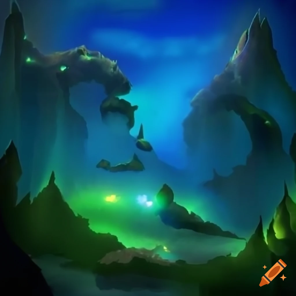 "The Etheric Glade Biome: Translucent floating islands hover in a sky ...