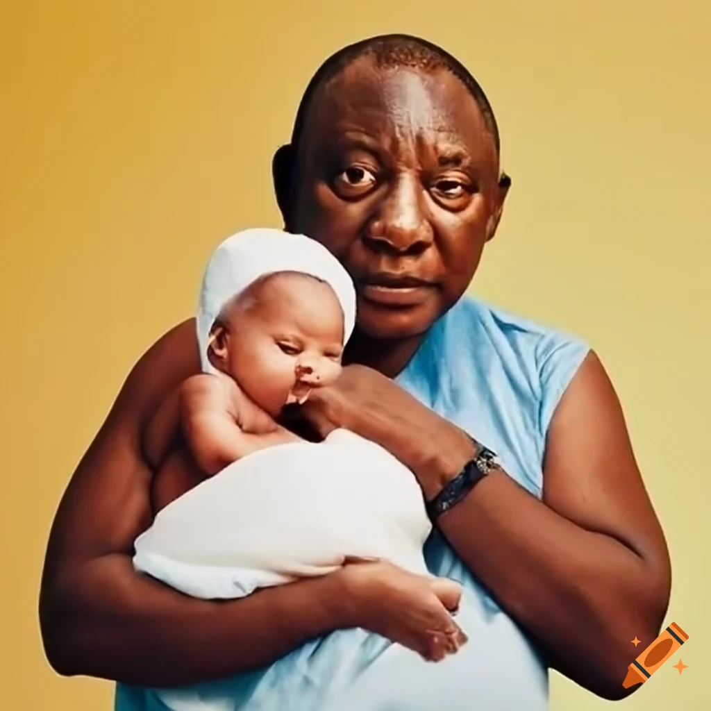 cyril-ramaphosa-holding-up-a-baby-to-the-sun-on-craiyon