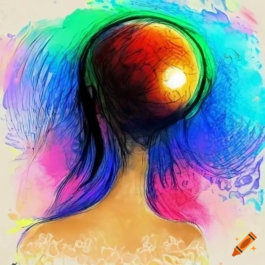 Draw the concept of the soul. The image must contain the small ...