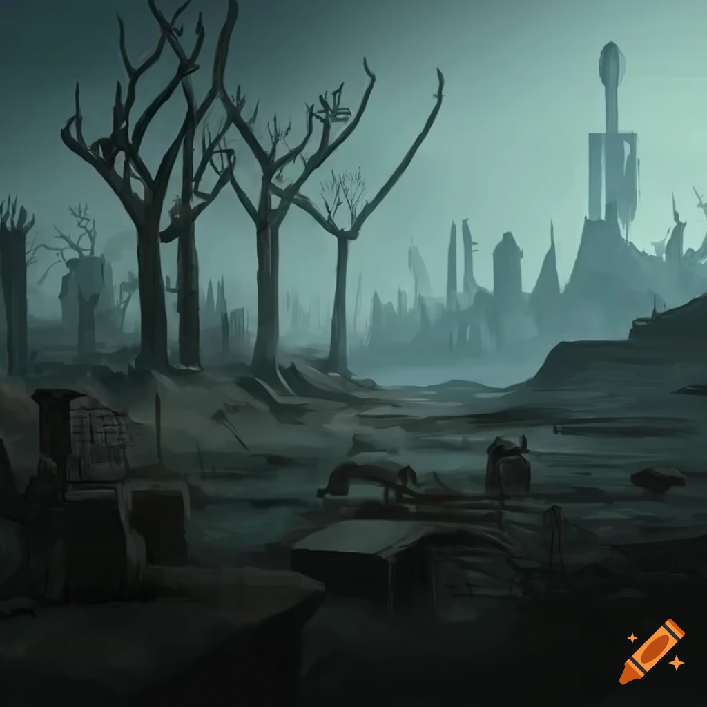 Fallout landscape on Craiyon