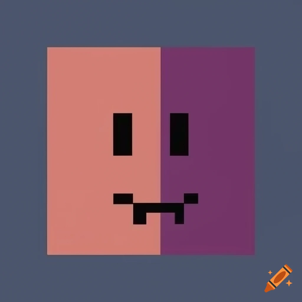 Simple pixelated logo with a smiling face for talk stream