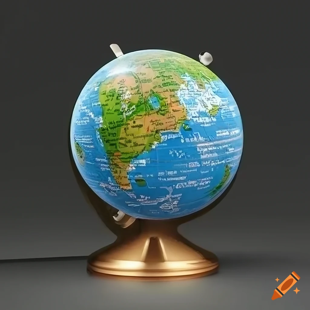 Earthtoned desktop globe