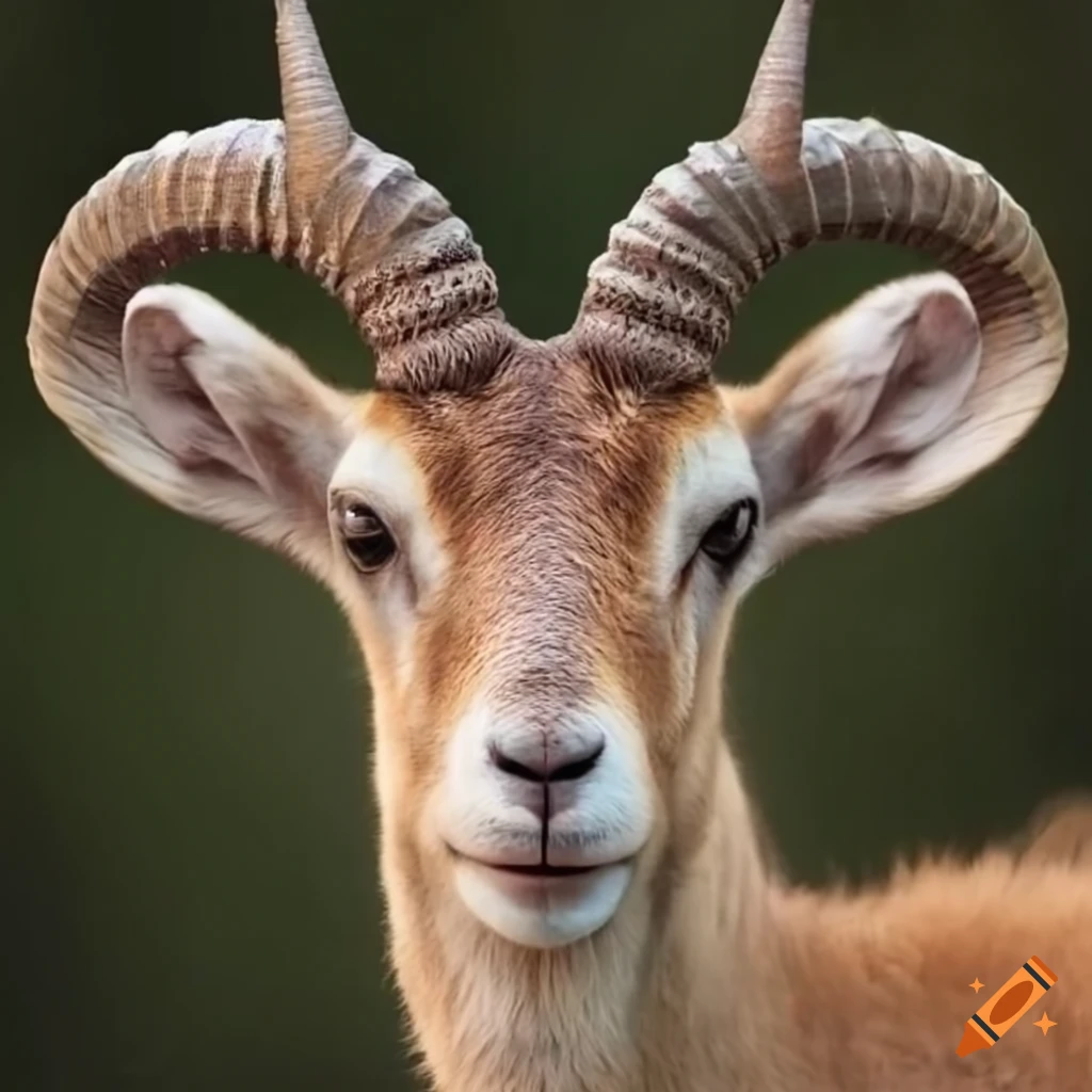 Saiga Saiga Saigini Saiga tatarica Capra tatarica head and chapan or ...