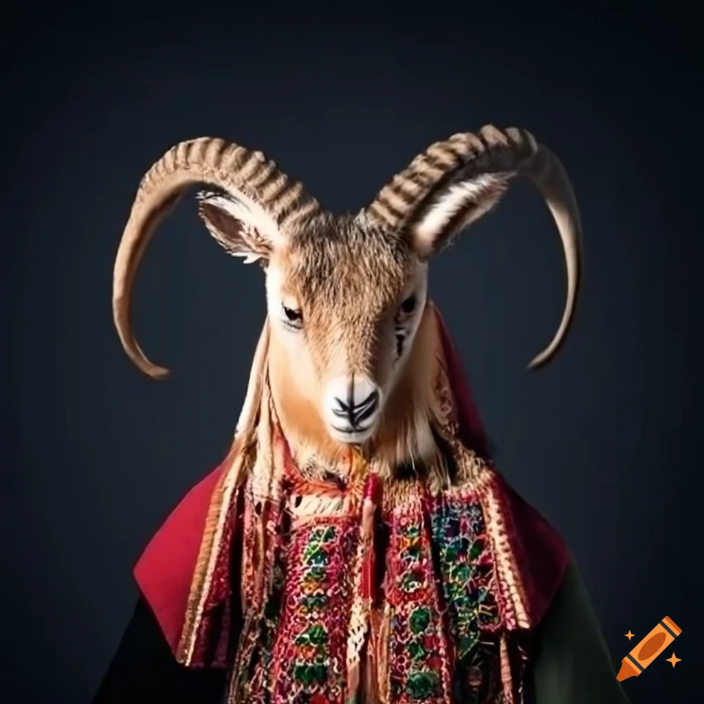 Saiga Saiga Saigini Saiga tatarica Capra tatarica head and chapan or ...