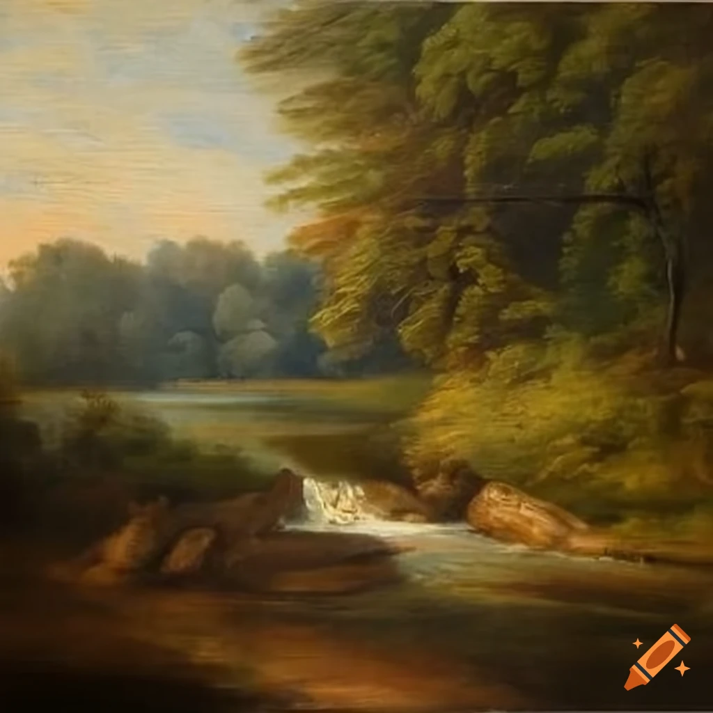 Painting of cootes paradise in a 19th century naturalist style