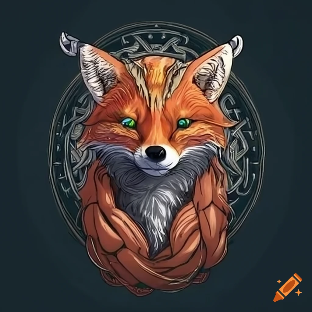 Viking style fox on Craiyon