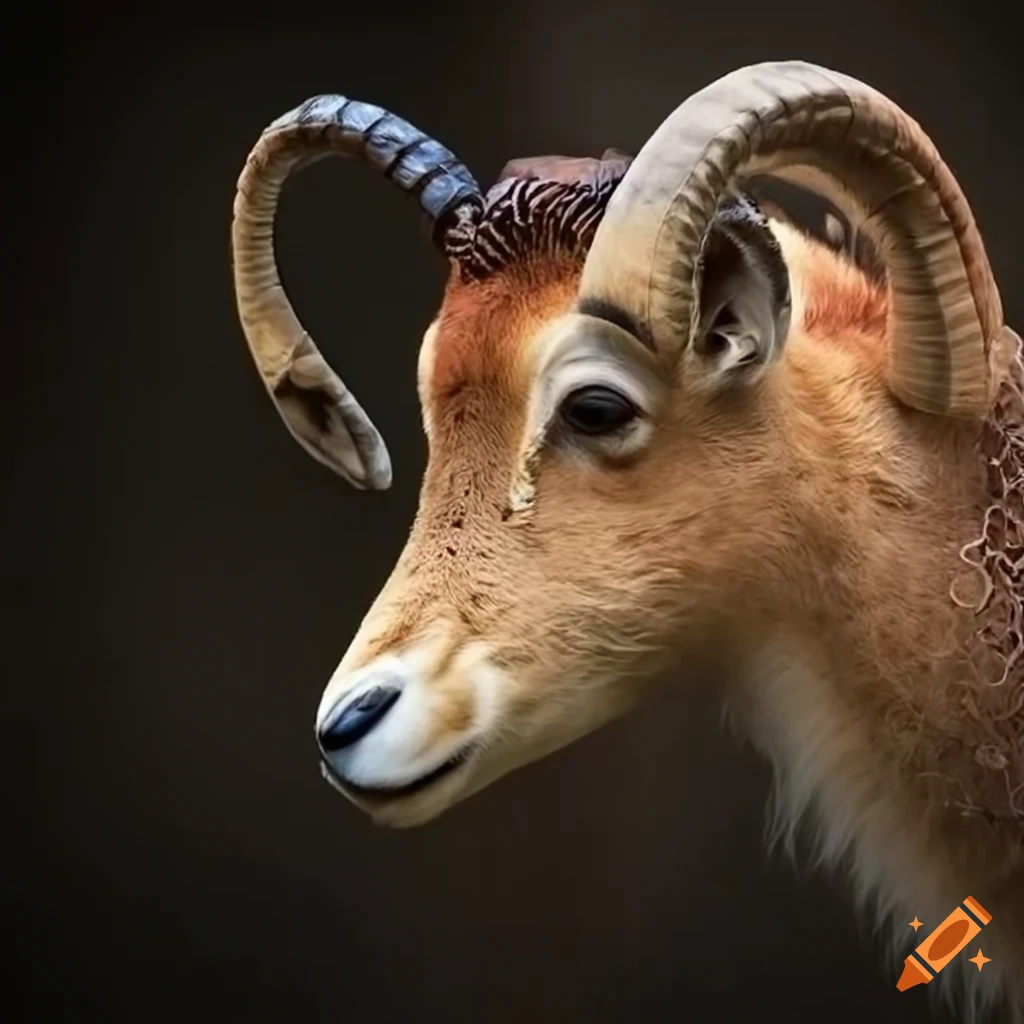 Saiga Saiga Saigini Saiga tatarica Capra tatarica head and chapan or ...
