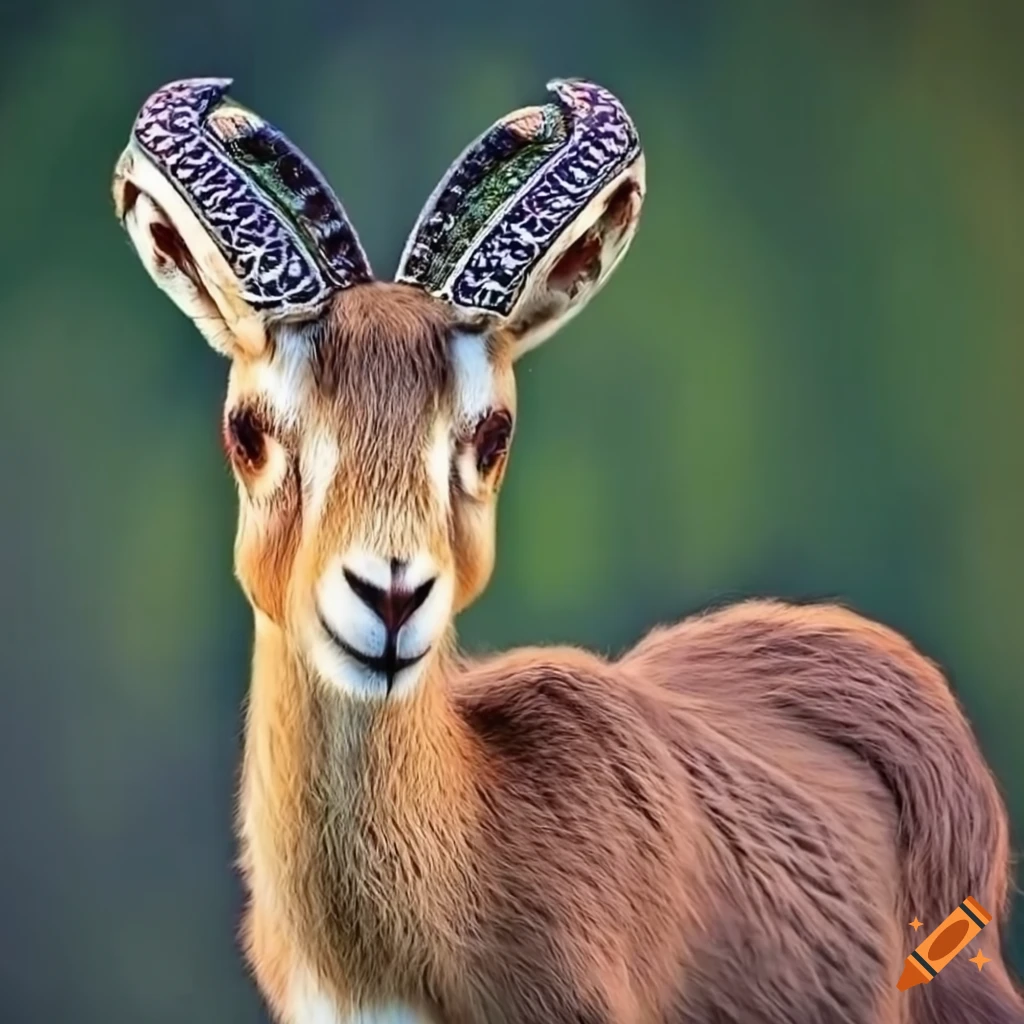 Saiga Saiga Saigini Saiga tatarica Capra tatarica head and chapan or ...