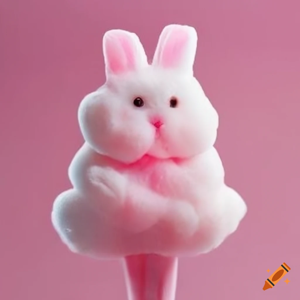 Bunny shaped candy floss