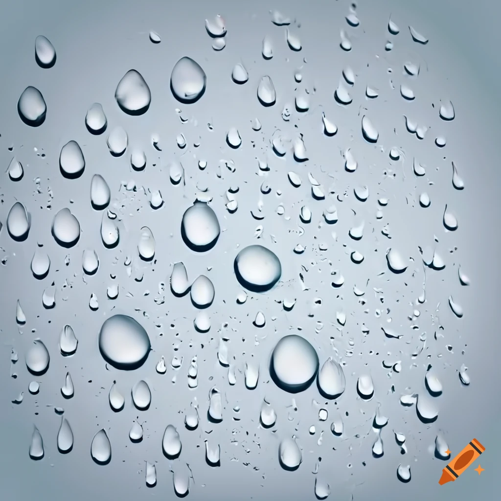 Raindrops on a light gray background