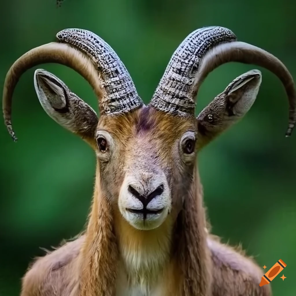 Saiga Saiga Saigini Saiga tatarica Capra tatarica head and chapan or ...