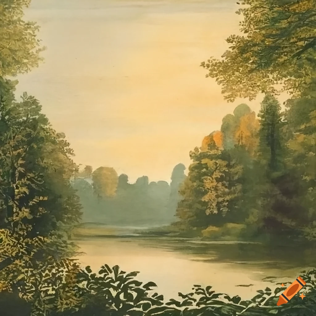 Painting of cootes paradise in a 19th century naturalist style