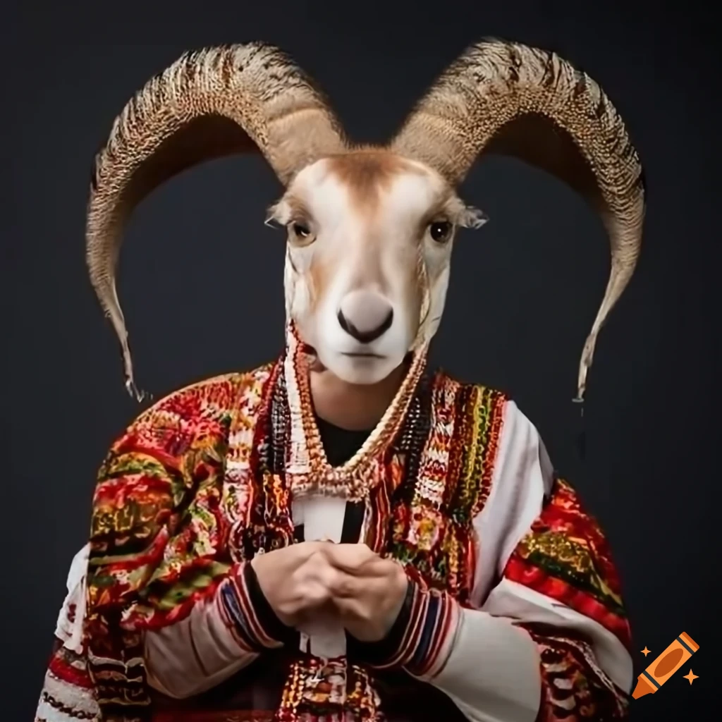 Saiga Saiga Saigini Saiga tatarica Capra tatarica head and chapan or ...