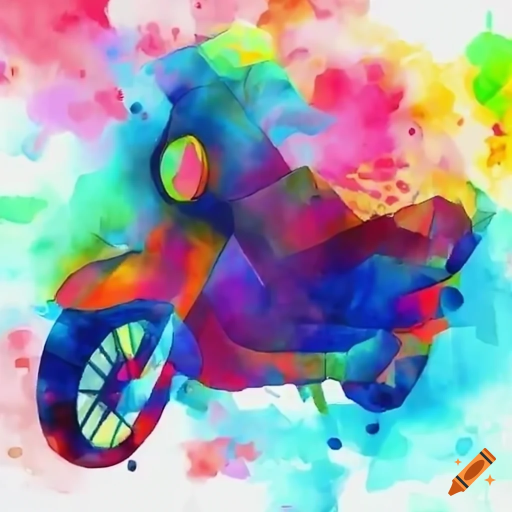 Geometrical shaped designed motorcyle