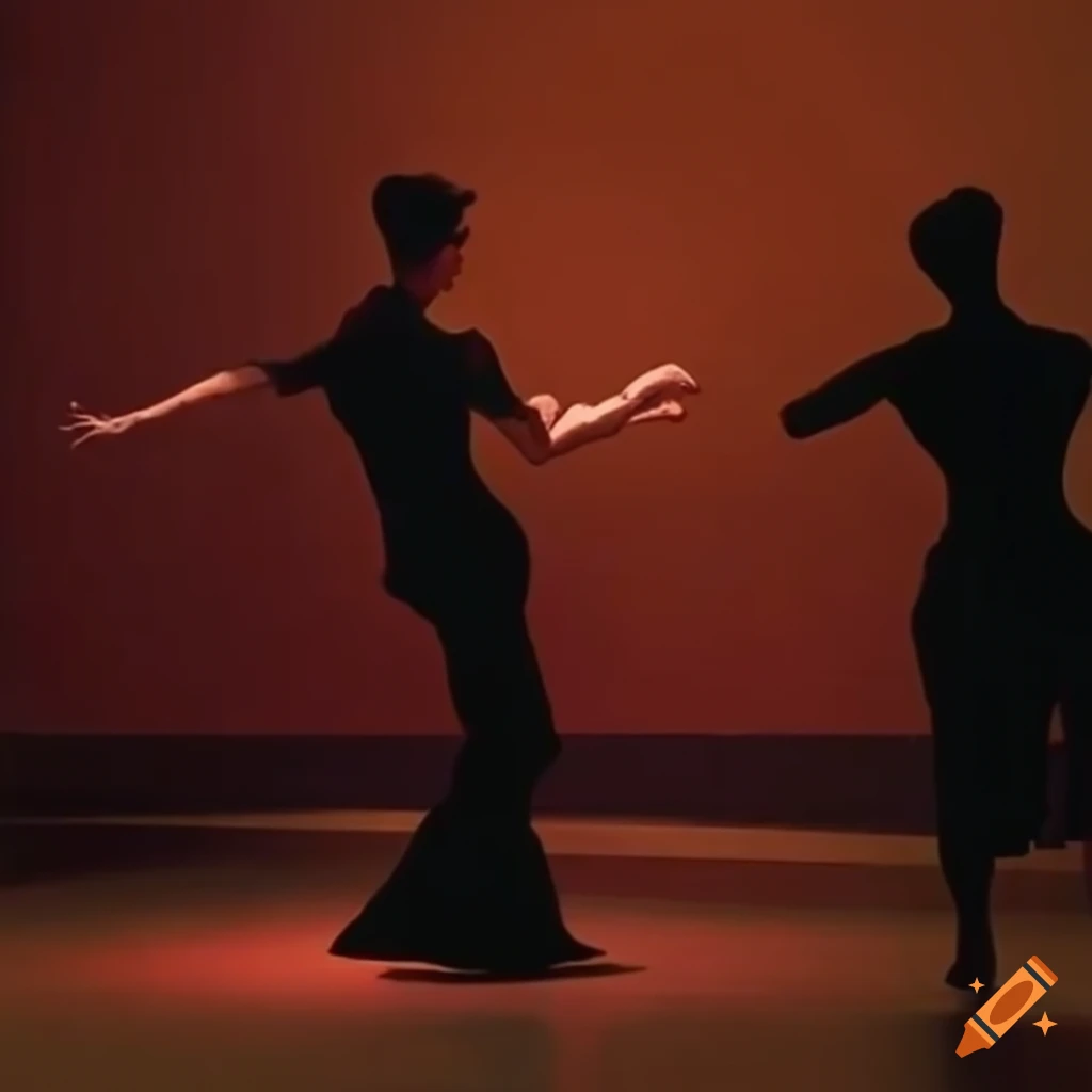 Dance room in man german expressionism film style on Craiyon