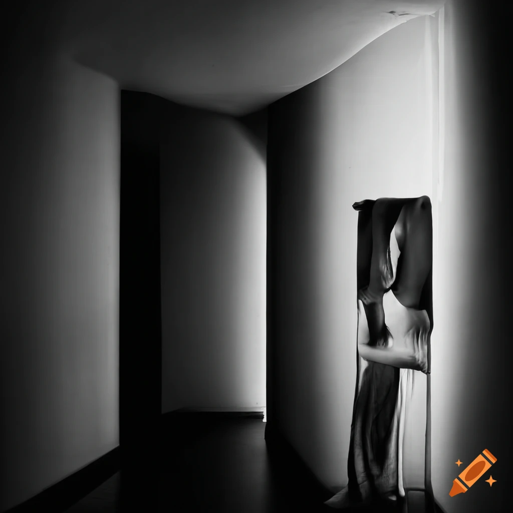 Dance room in man ray photo style