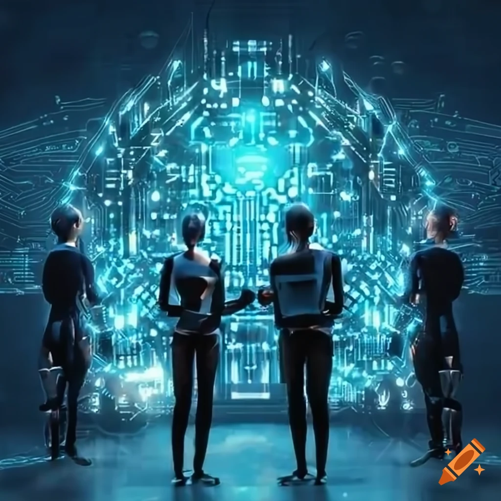 Group of people discussing about artificial intelligence
