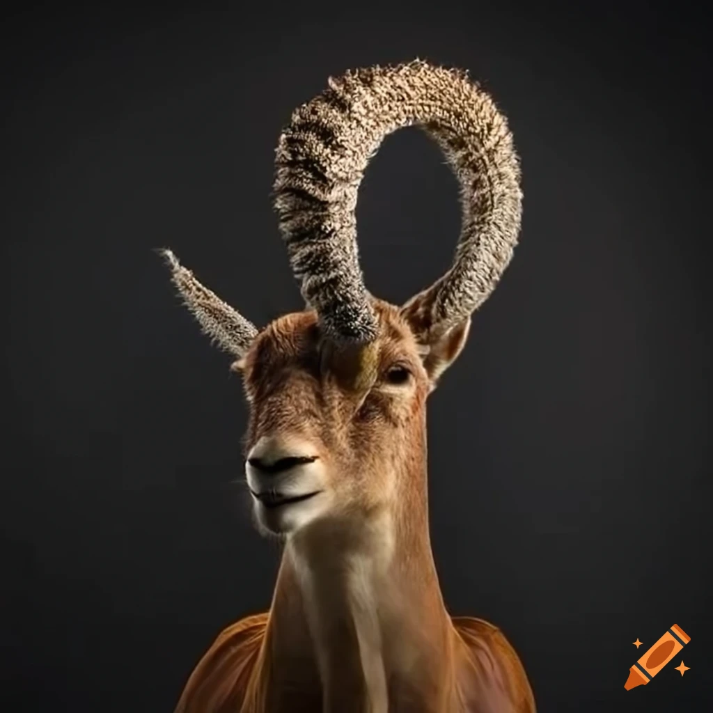 Saiga saiga saigini saiga tatarica capra tatarica head and chapan or ...