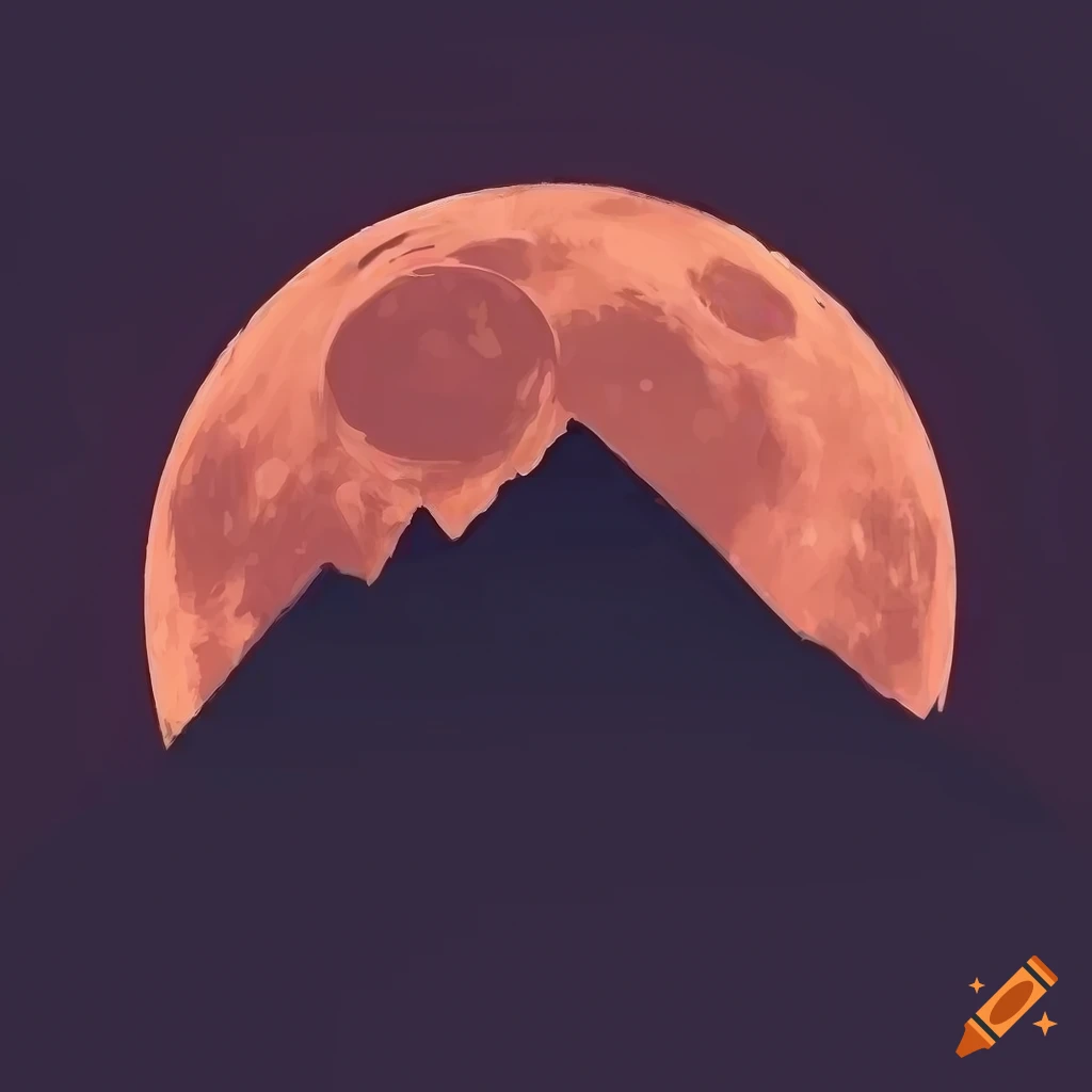 Book cover, night, valley, forest, mountains, two red moons on Craiyon