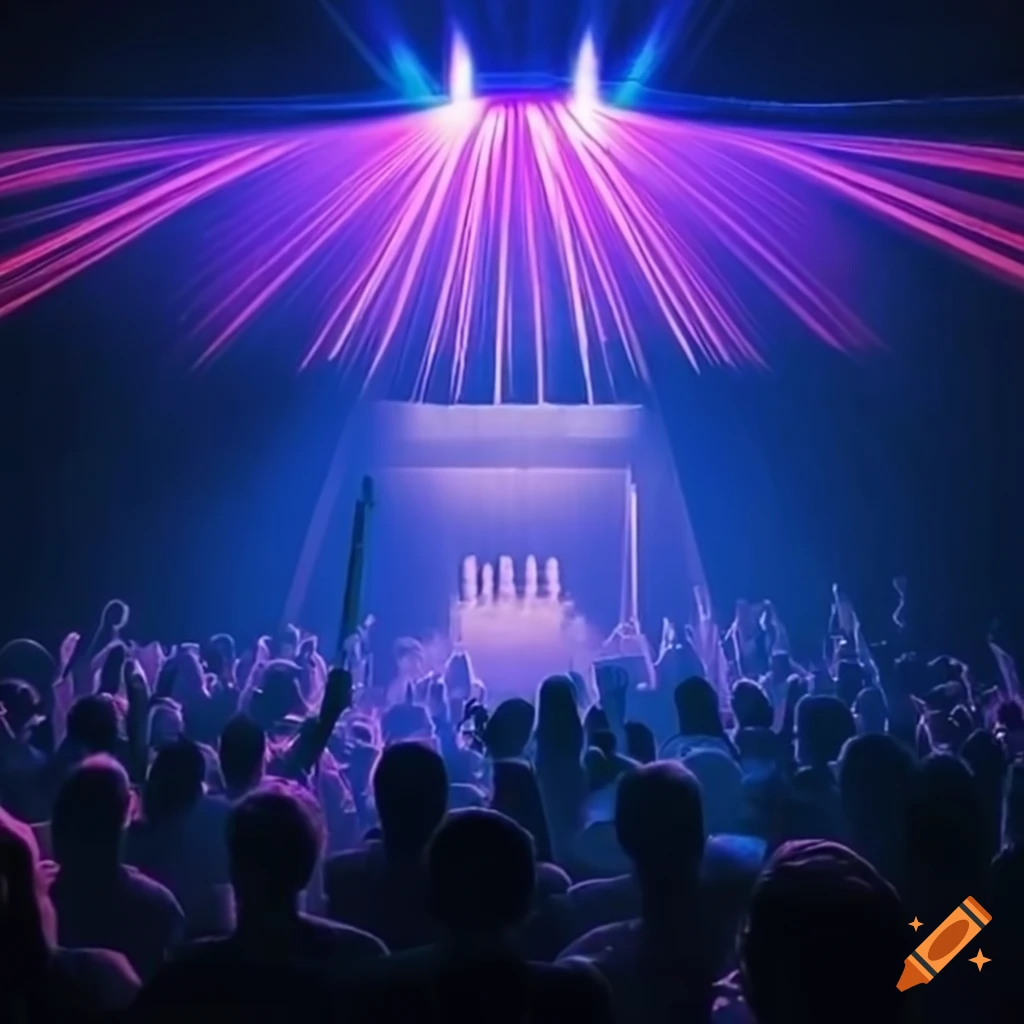 A live venue surrounded by light