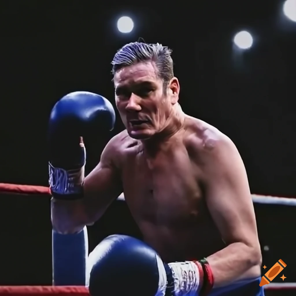 Keir starmer in a boxing ring
