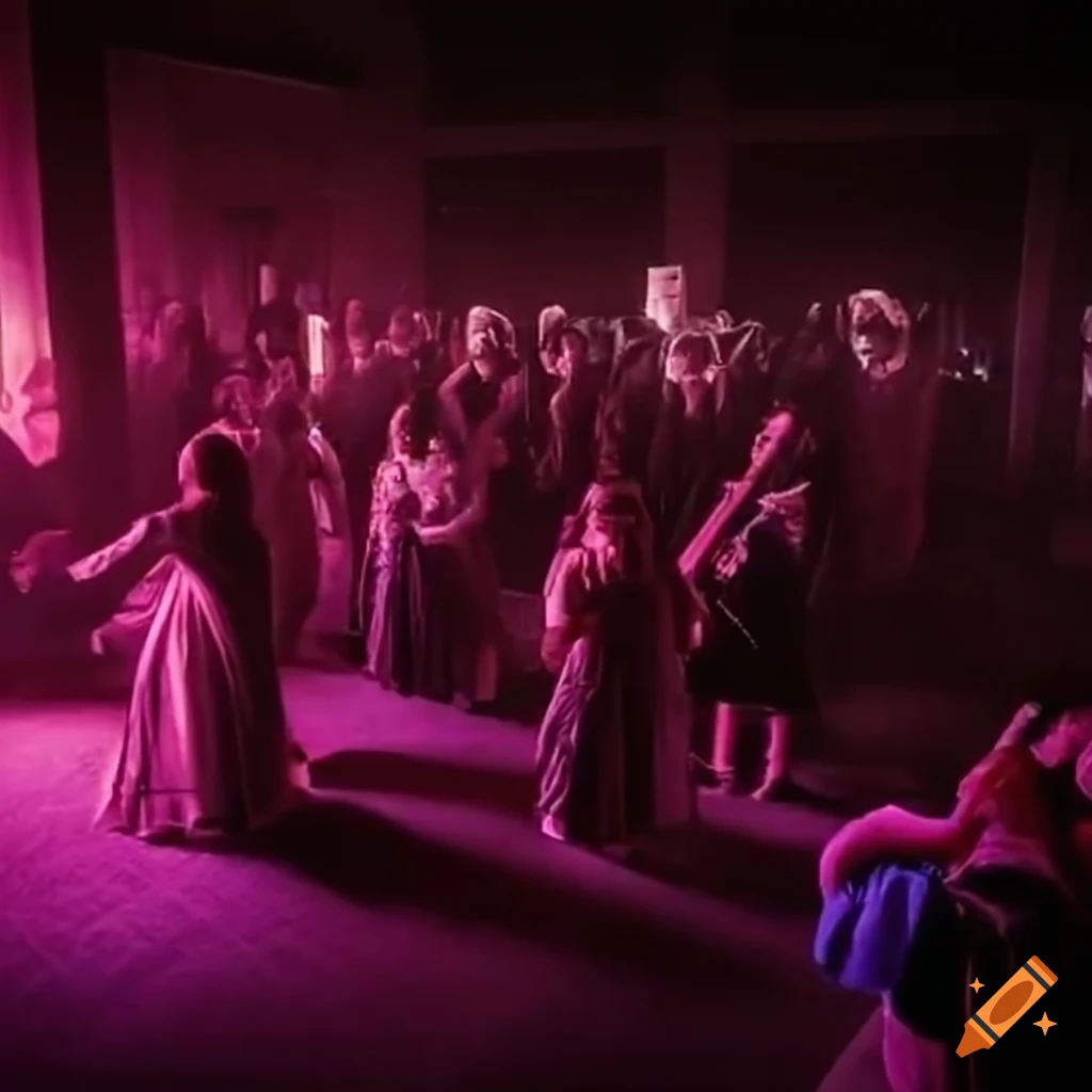 Amish rave utilizing only analog technology on Craiyon