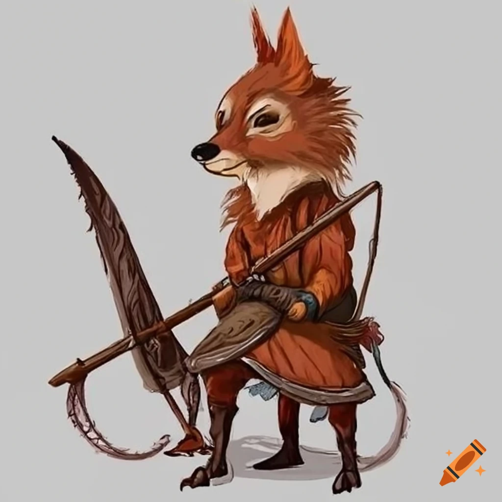 Viking style nomad with fox