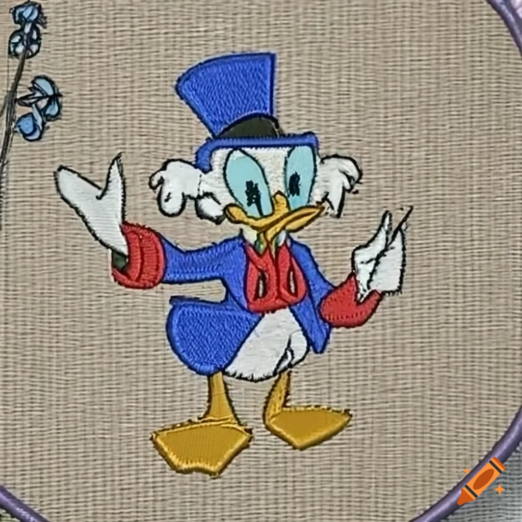Easy embroidery design featuring uncle scrooge mcduck
