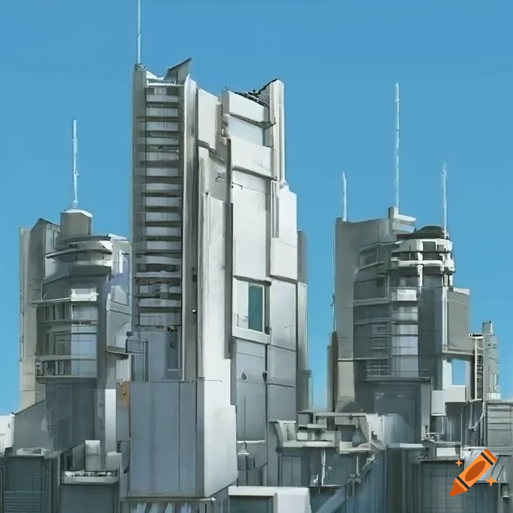 Hiroshi nagai cyber city oedo 808 building, machinery, front view