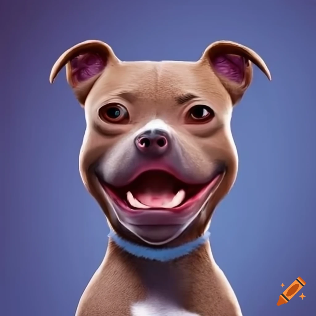 A staffy in pixar style on Craiyon