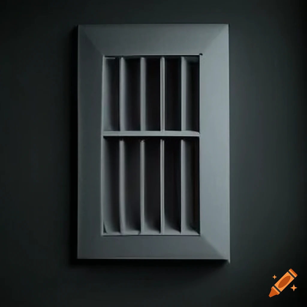 Dark small horizontal square open ventilation ducts , gray, open vent ...