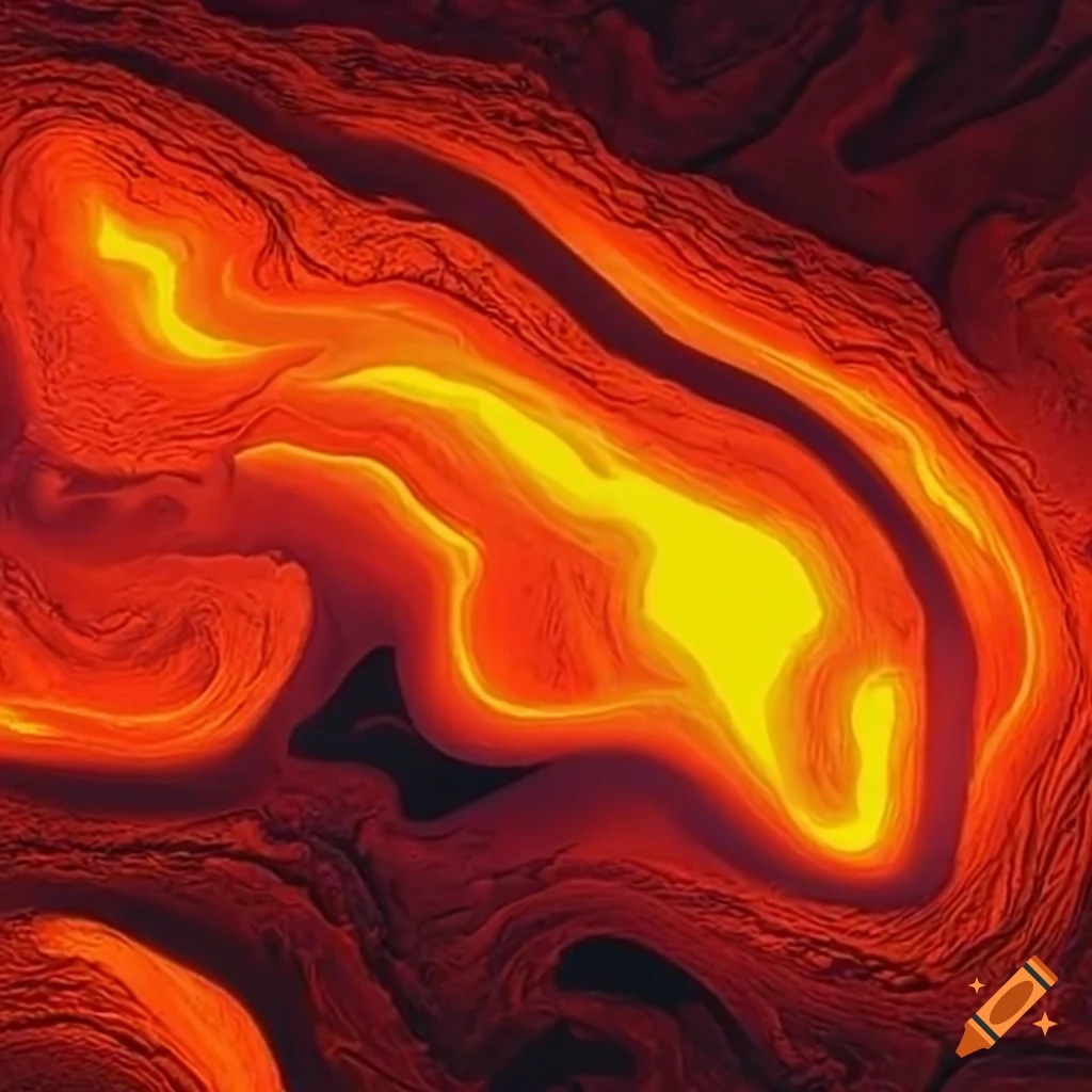 Texture of flowing lava
