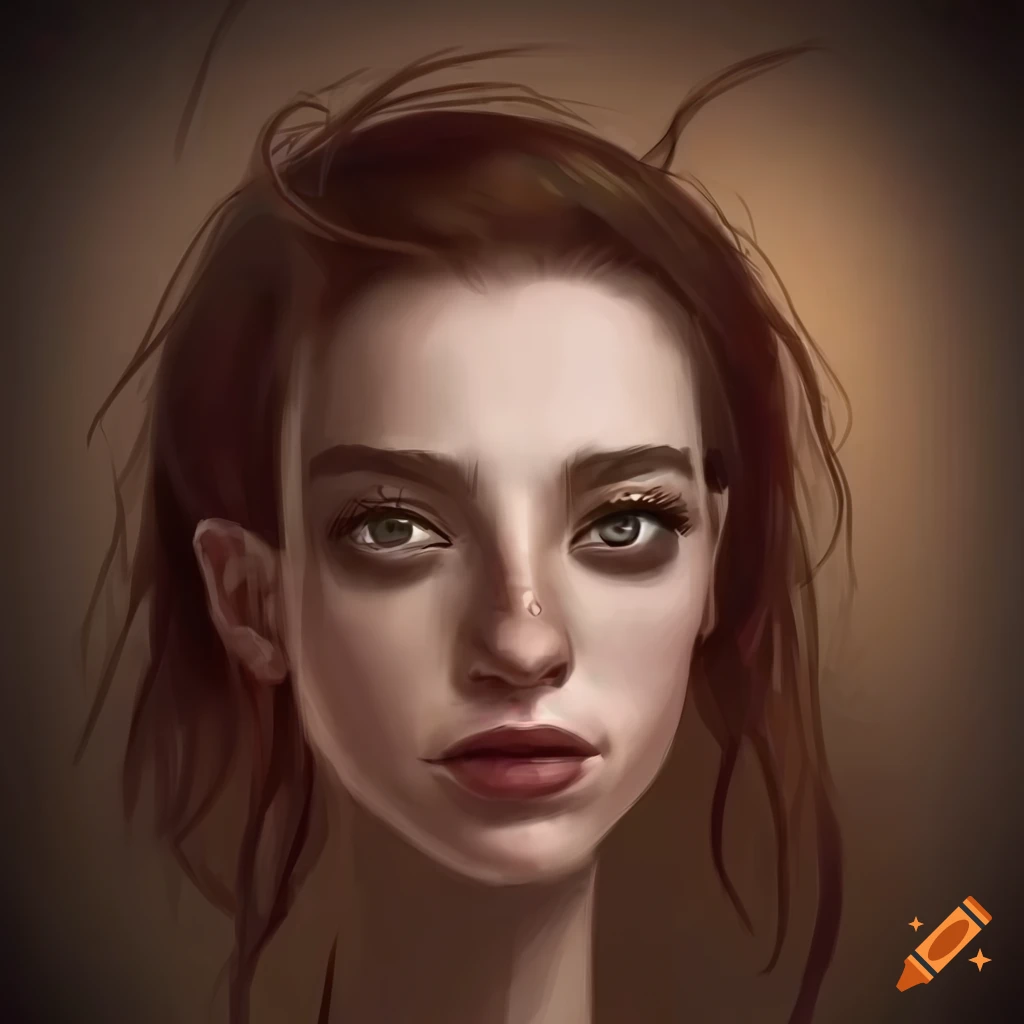 Human portrait in a concept art style