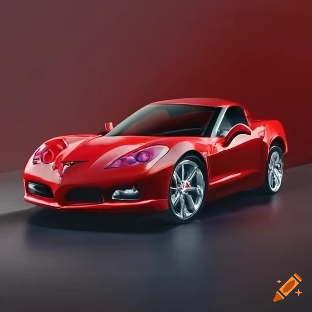 2013 pontiac corvette in red on Craiyon