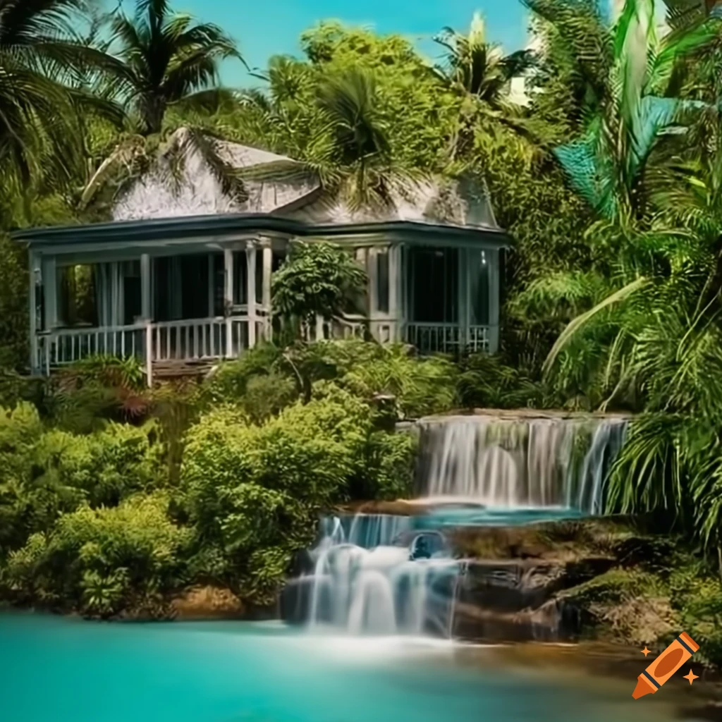A key west style ranch house, with plantation shutters and large ...