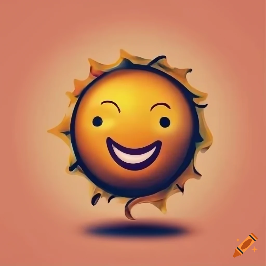 Happy sun icon