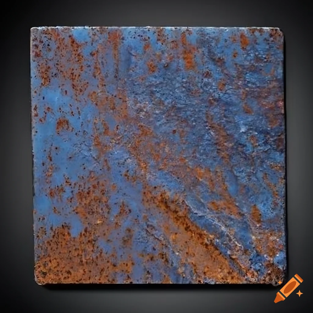 Rusty silver slab on Craiyon